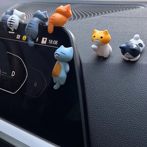 Mini Cat Ornaments, Handmade Car Dashboard Accessory,kawaii Car Decor ...