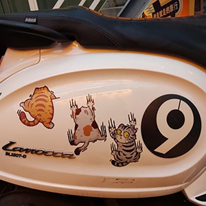 Cute Cartoon Cat Car Sticker, Funny Cat Scratch Decals, Custom ...