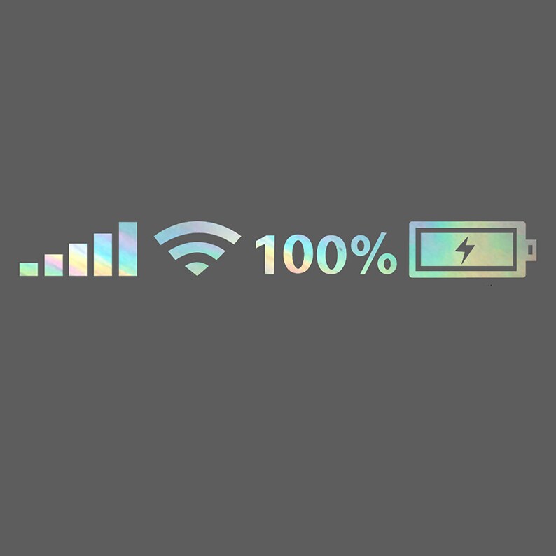 Wi-fi and Battery Signs Car Sticker Car Windshield Sticker - Etsy
