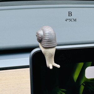Kawaii Ceramic Snail Car Ornament, Cute Snail Car Decoration, Car ...