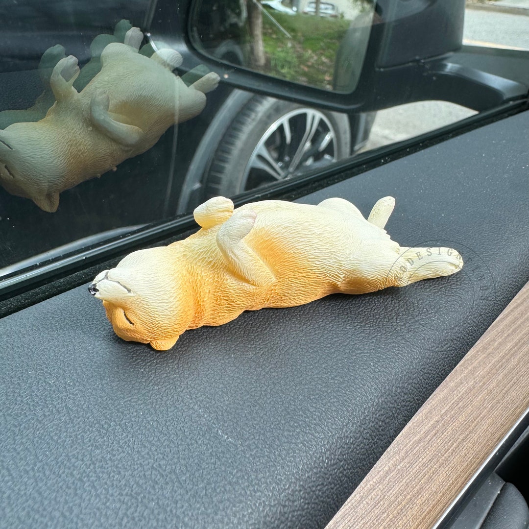 Cute Japanese Shiba Inu Sleeping Ornament, Sleeping Dog Car Interior ...