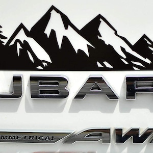 Vinyl Mountain and Trees Sticker, Waterproof Emblem Graphic Decal ...