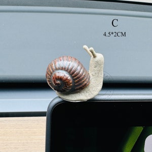 Kawaii Ceramic Snail Car Ornament, Cute Snail Car Decoration, Car ...