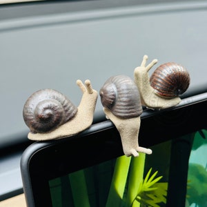 Kawaii Ceramic Snail Car Ornament, Cute Snail Car Decoration, Car ...