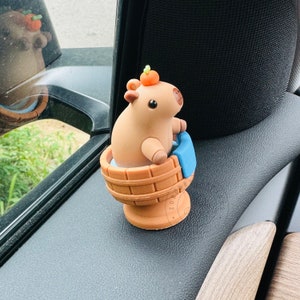 Cute Capybara Bath Car Ornament, Cute Shake Capybara Car Dashboard ...
