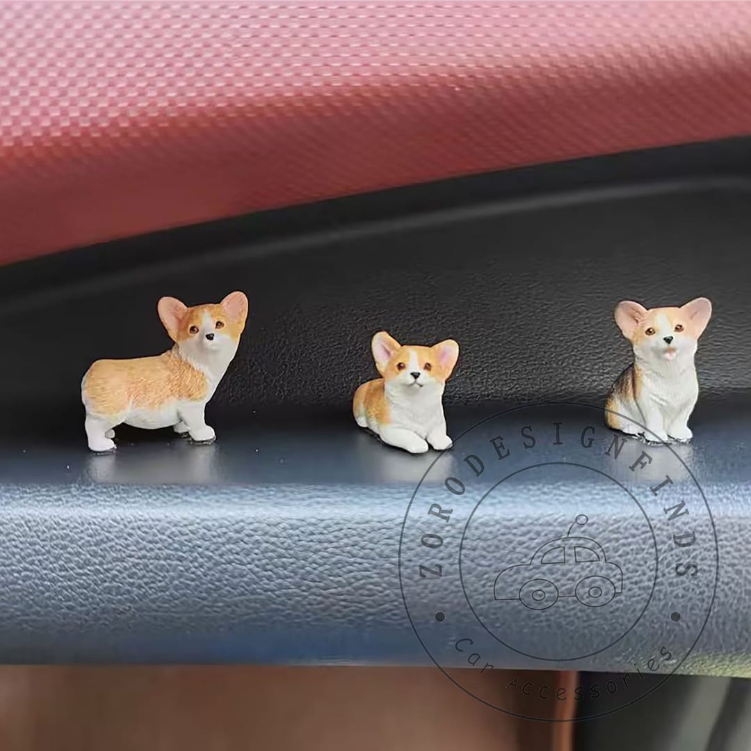8 Style Cute Mini Corgis Car Ornaments, Car Dashboard Decor, Cute ...