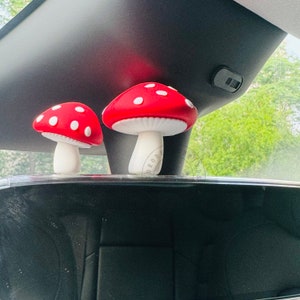 2pcs Small Mushroom Car Ornament,mushroom Car Dashboard Accessory ...