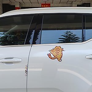 Cute Cartoon Cat Car Sticker, Funny Cat Scratch Decals, Custom ...