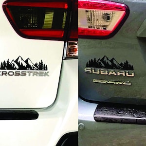 Vinyl Mountain and Trees Sticker, Waterproof Emblem Graphic Decal ...
