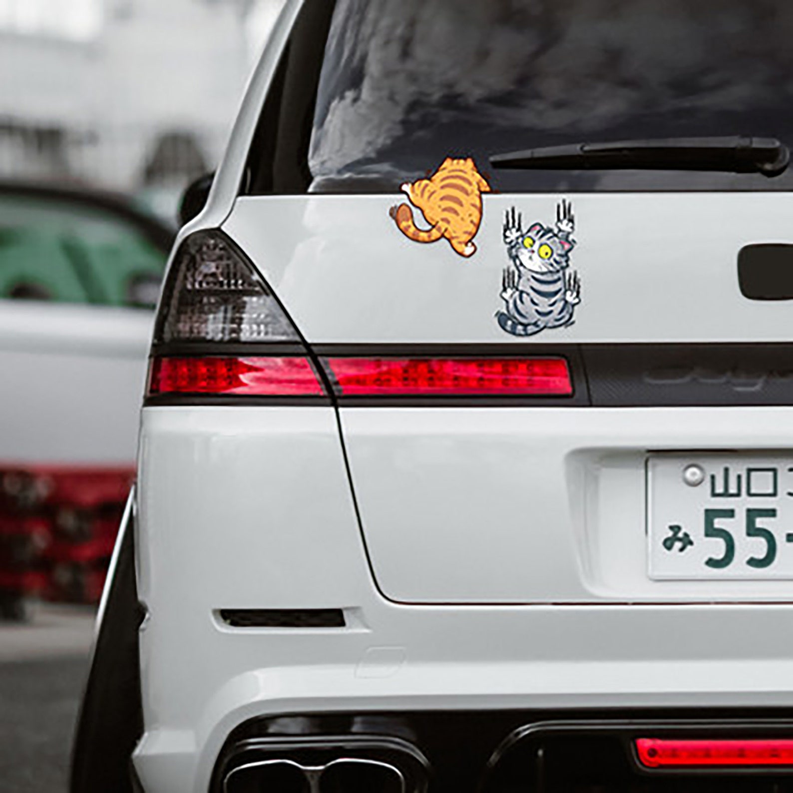 Cute Cartoon Cat Car Sticker Funny Cat Scratch Decals Custom - Etsy