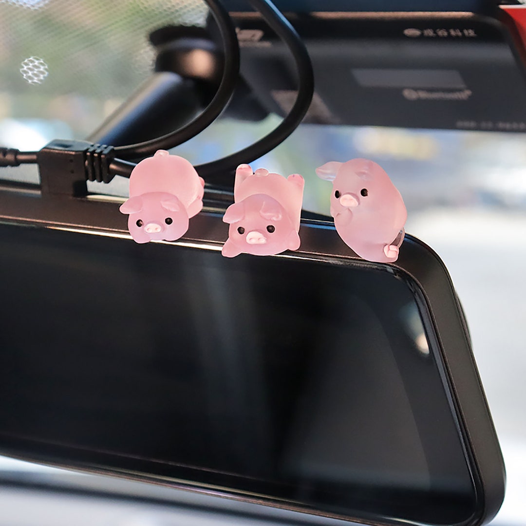 Car Rearview Mirror Decorations,pink Pigs Car Dashboard Decor,kawaii ...