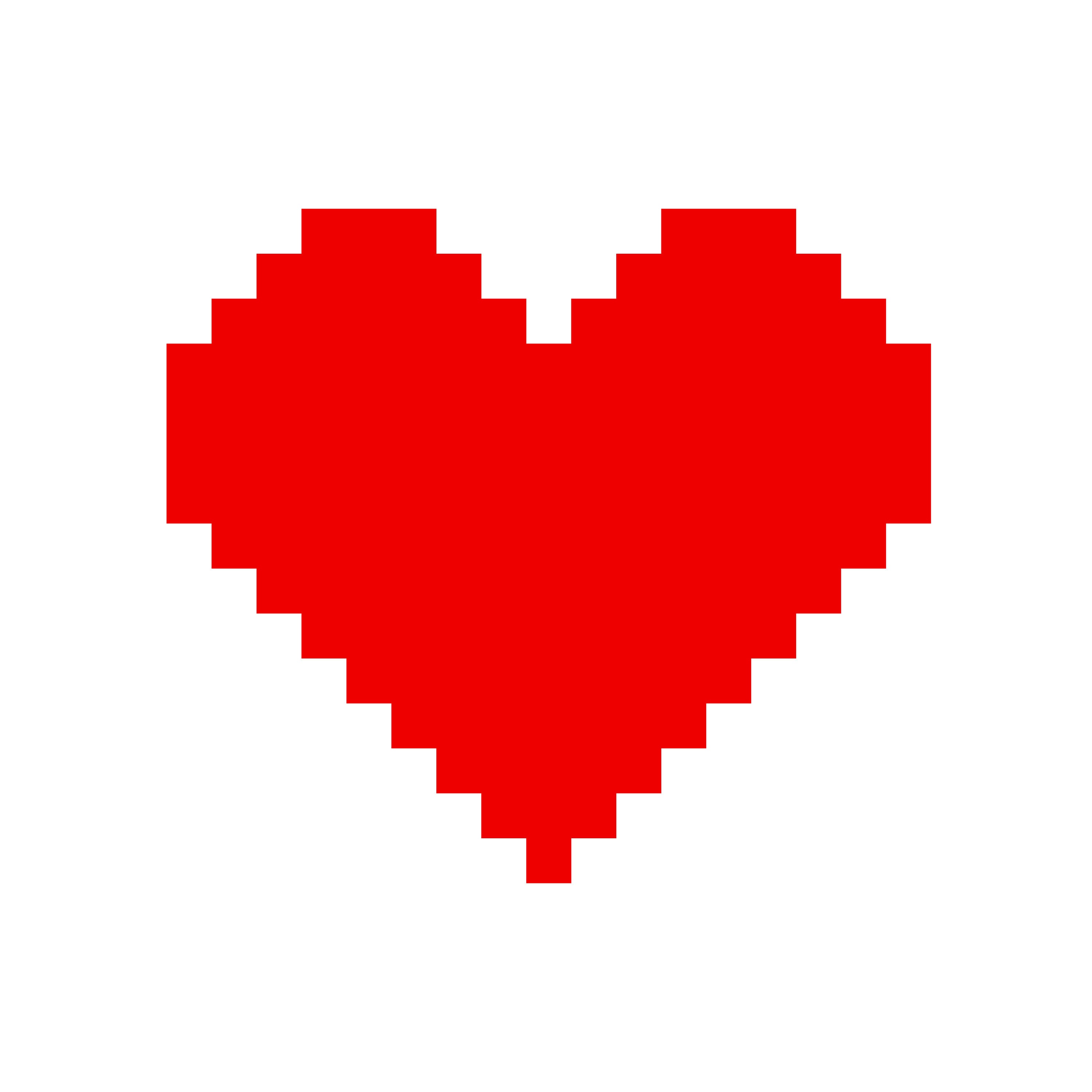 Red Pixel Heart Instant Download SVG, PNG, EPS, Pdf, Jpg Digital ...