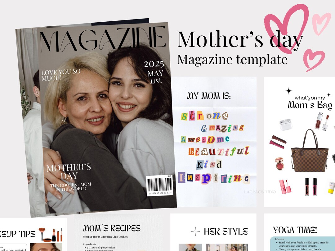 Mothers Day Magazine Template, Vogue Magazine for Mothers Day, Mothers ...