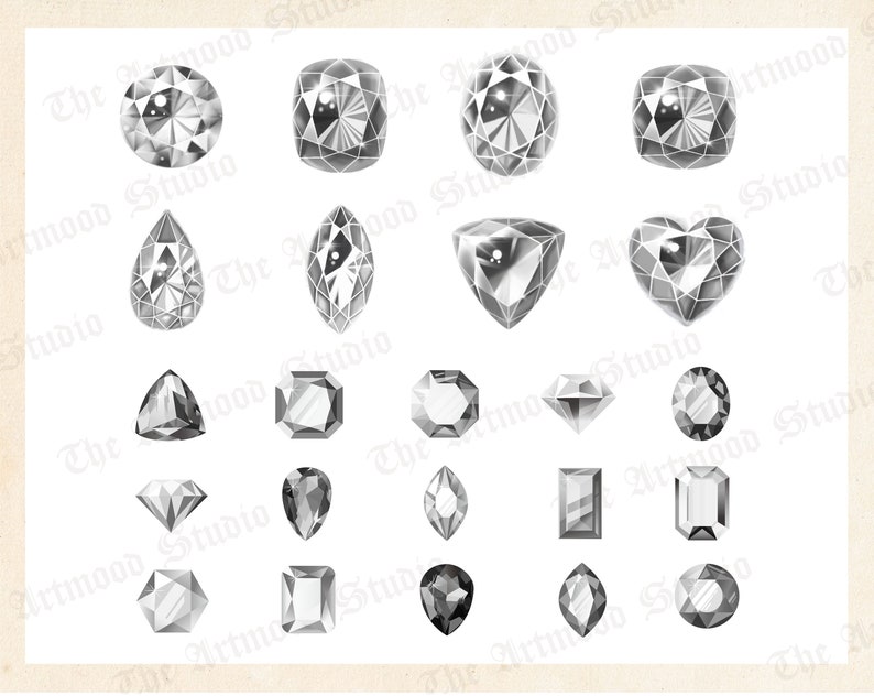 75 Diamond and Crystal Procreate Brushes Jewelry Stones Gems - Etsy