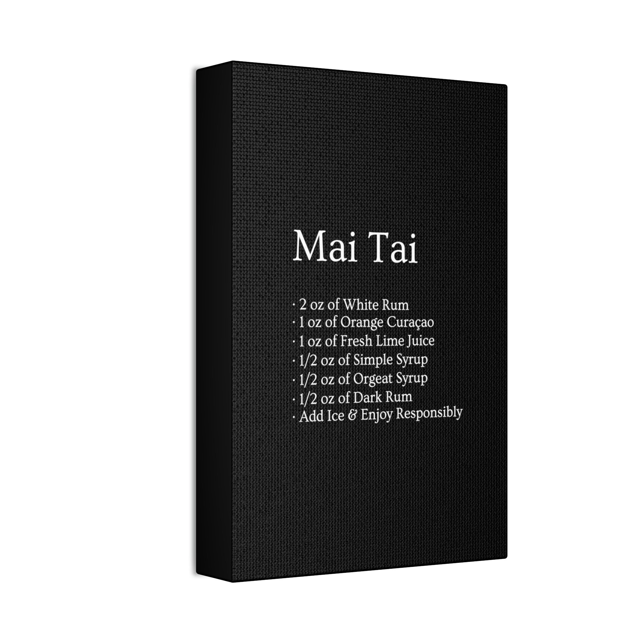 Mai Tai Cocktail Recipe Canvas - Etsy
