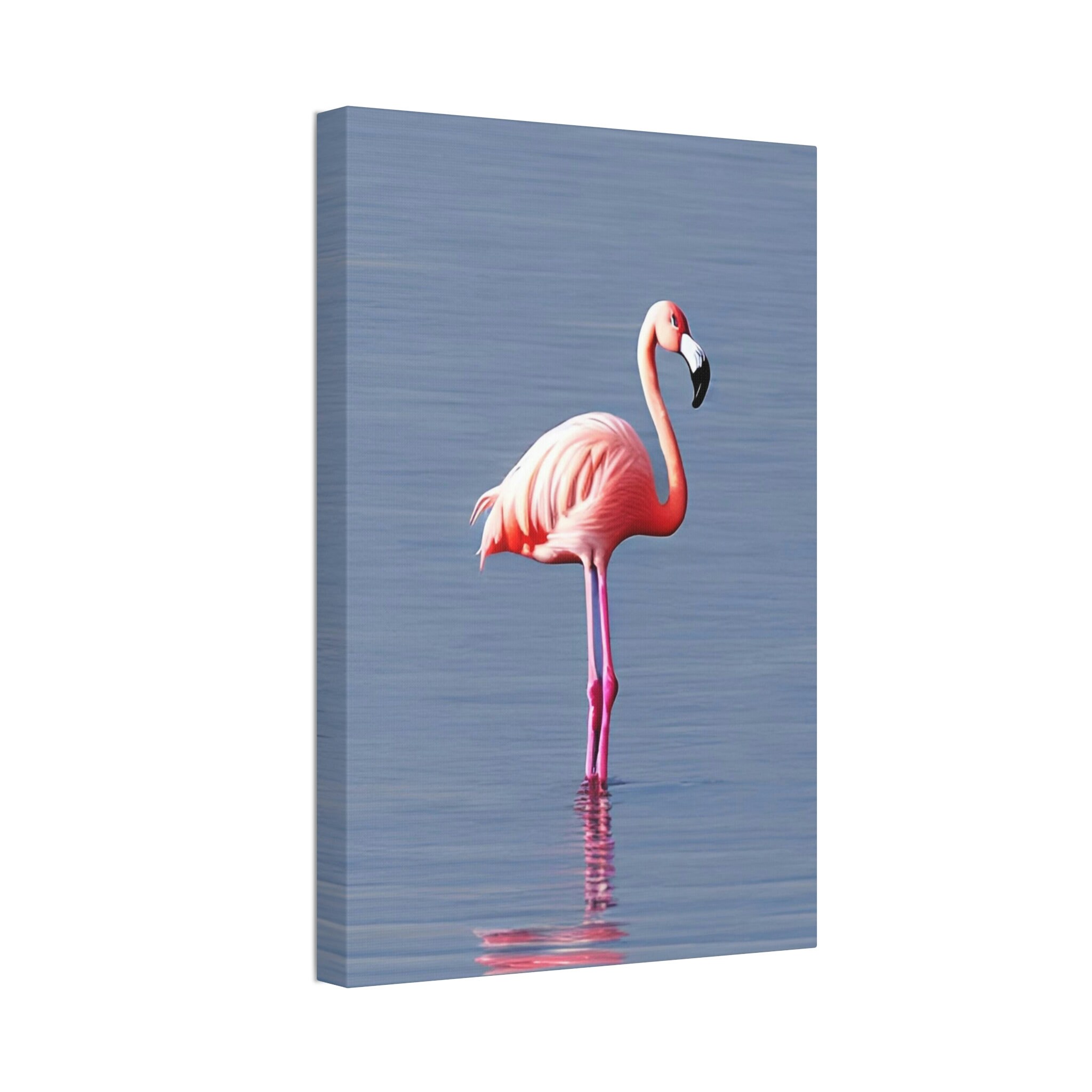 Flamingo in Water Art. Canvas - Etsy