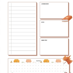 Daily Fall Planner, Fall Aesthetic, to Do List, Creative Planner, Fall ...