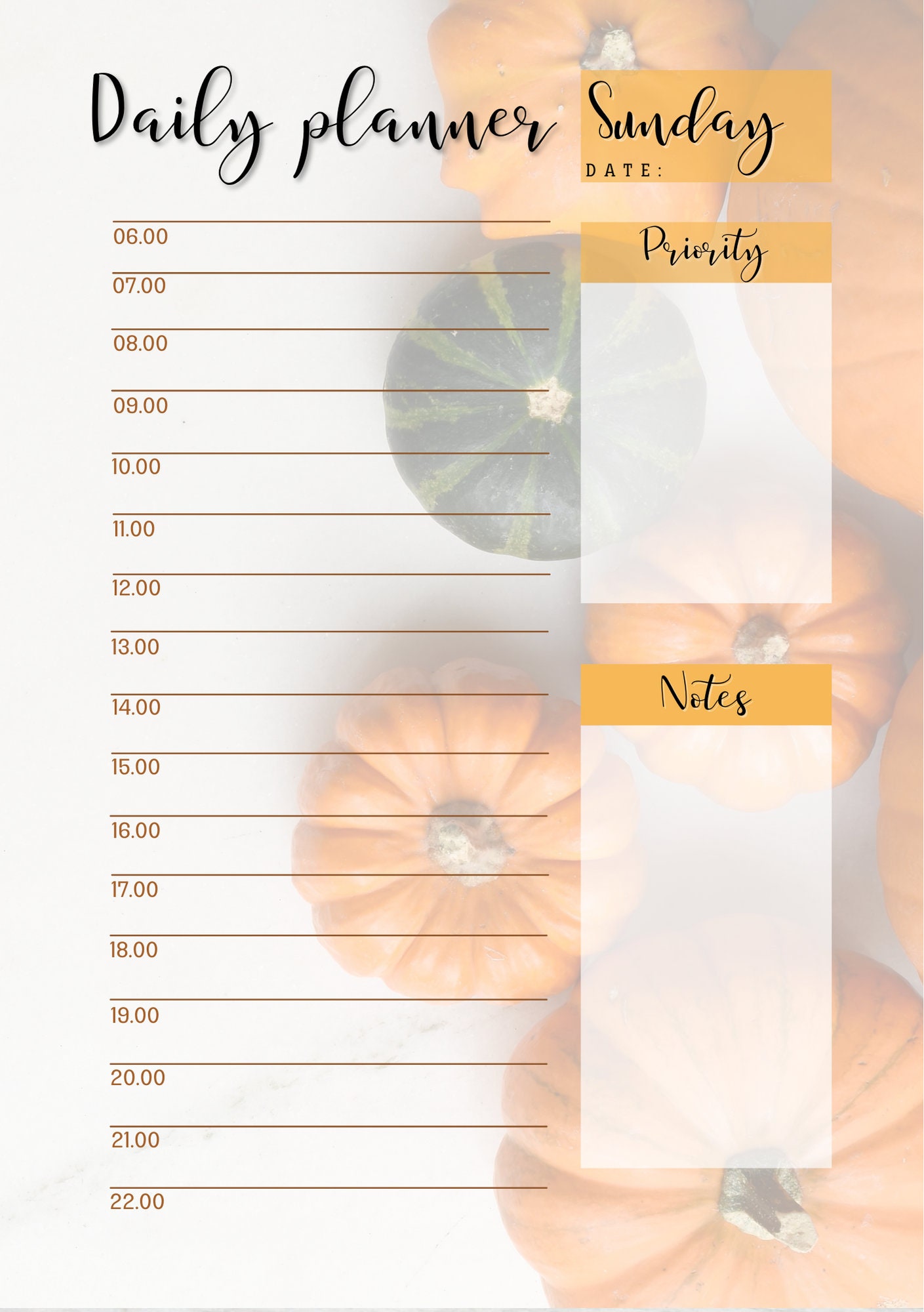 Planner Printable Bundle, Autumn, Fall, Pumpkin, Dashboard, Monthly ...