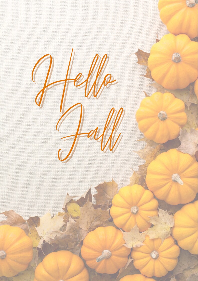 Hello Fall Pumpkin Dashboard, Planner Cover, Printable Planner ...