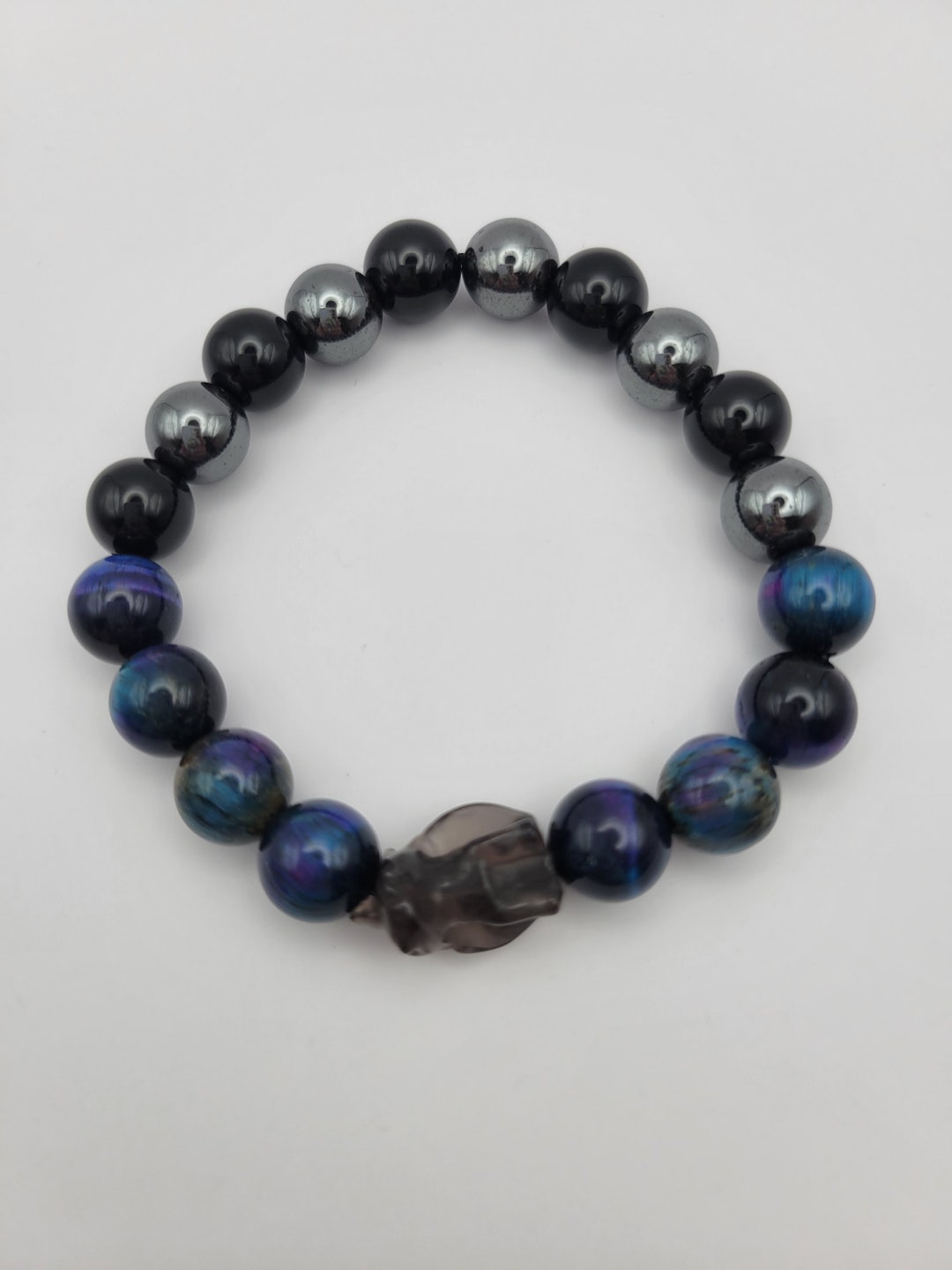 Toothless, Dragon, Ice Obsidian Charm, Galaxy Tiger's Eye, Hematite ...