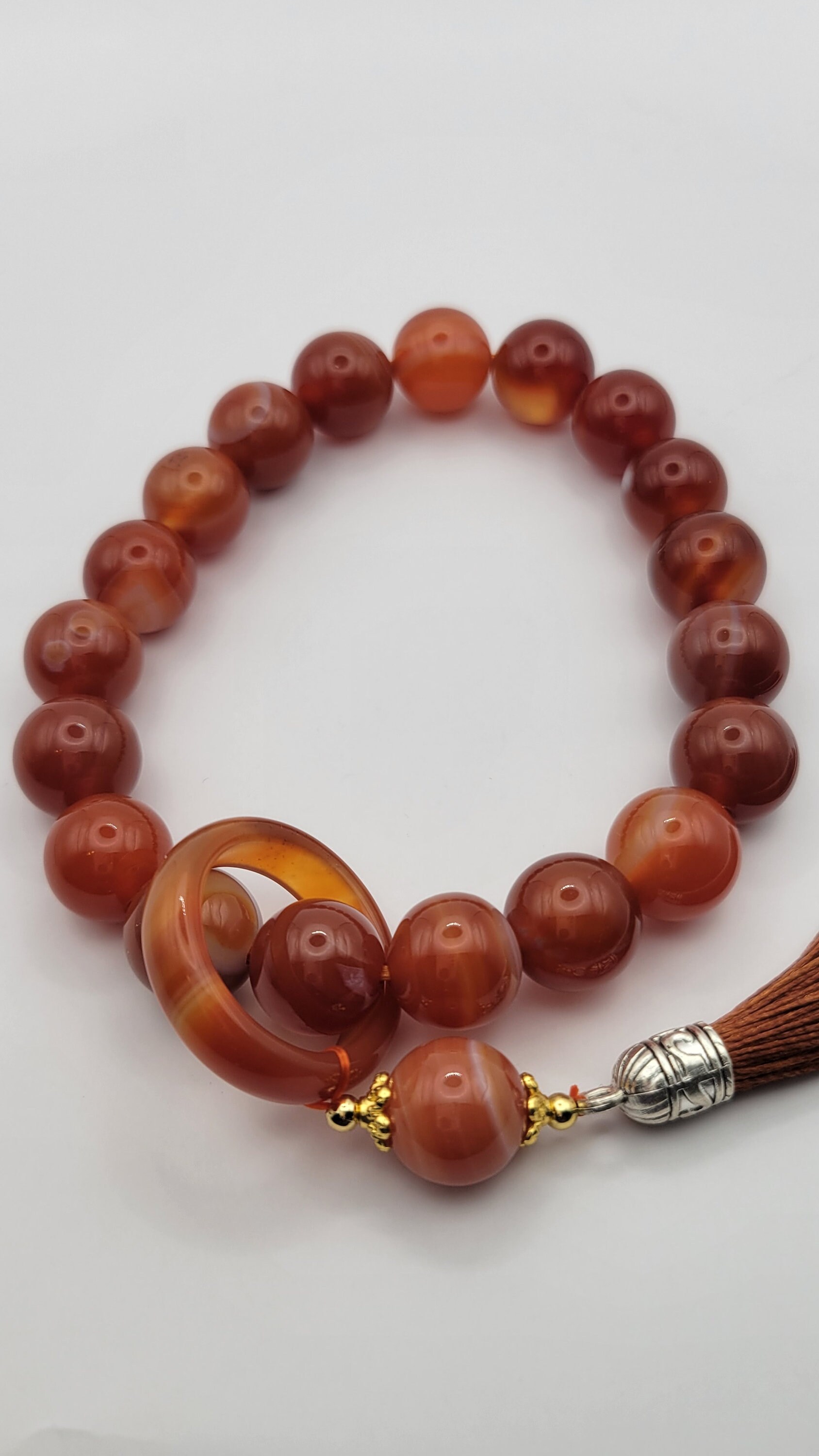 Worry Beads, Bracelet, Tassel, Agate, Ring, Fidget, Gift, ADHD, Kids ...
