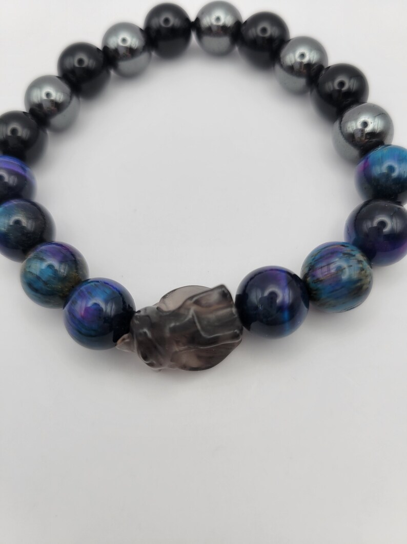 Toothless, Dragon, Ice Obsidian Charm, Galaxy Tiger's Eye, Hematite ...