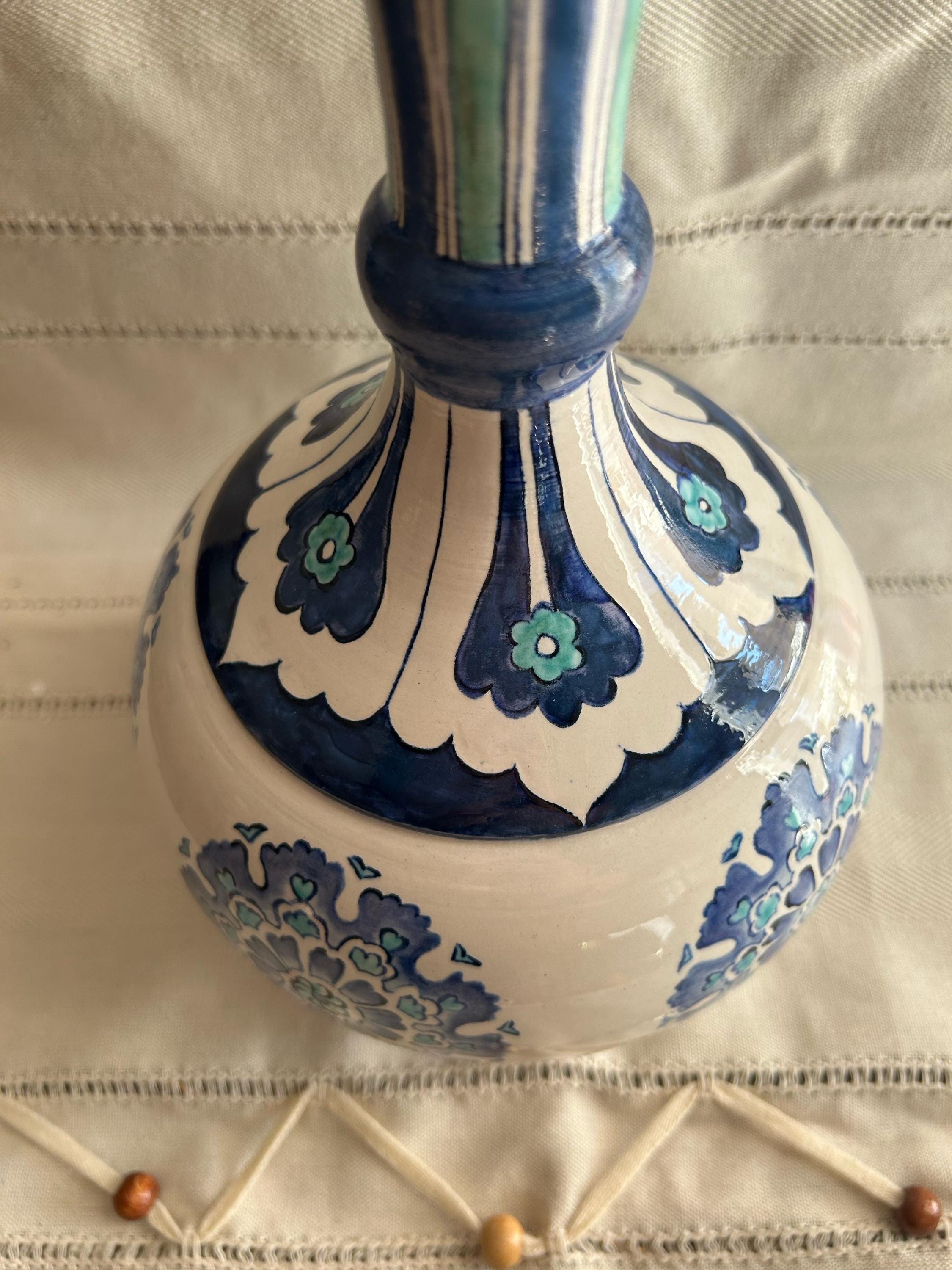 Ceramic Classic Turkish Patterned Vase, Ceramic Turkish Vase, Turkish ...