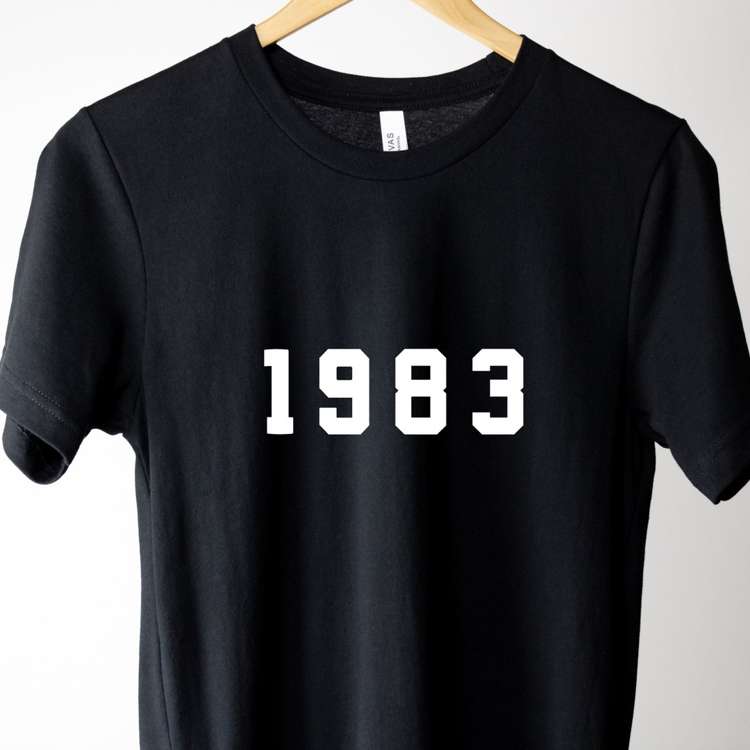 1983 T Shirt | 43rd Birthday Gift | Retro 1983 Top | Born in 1983 Tee ...