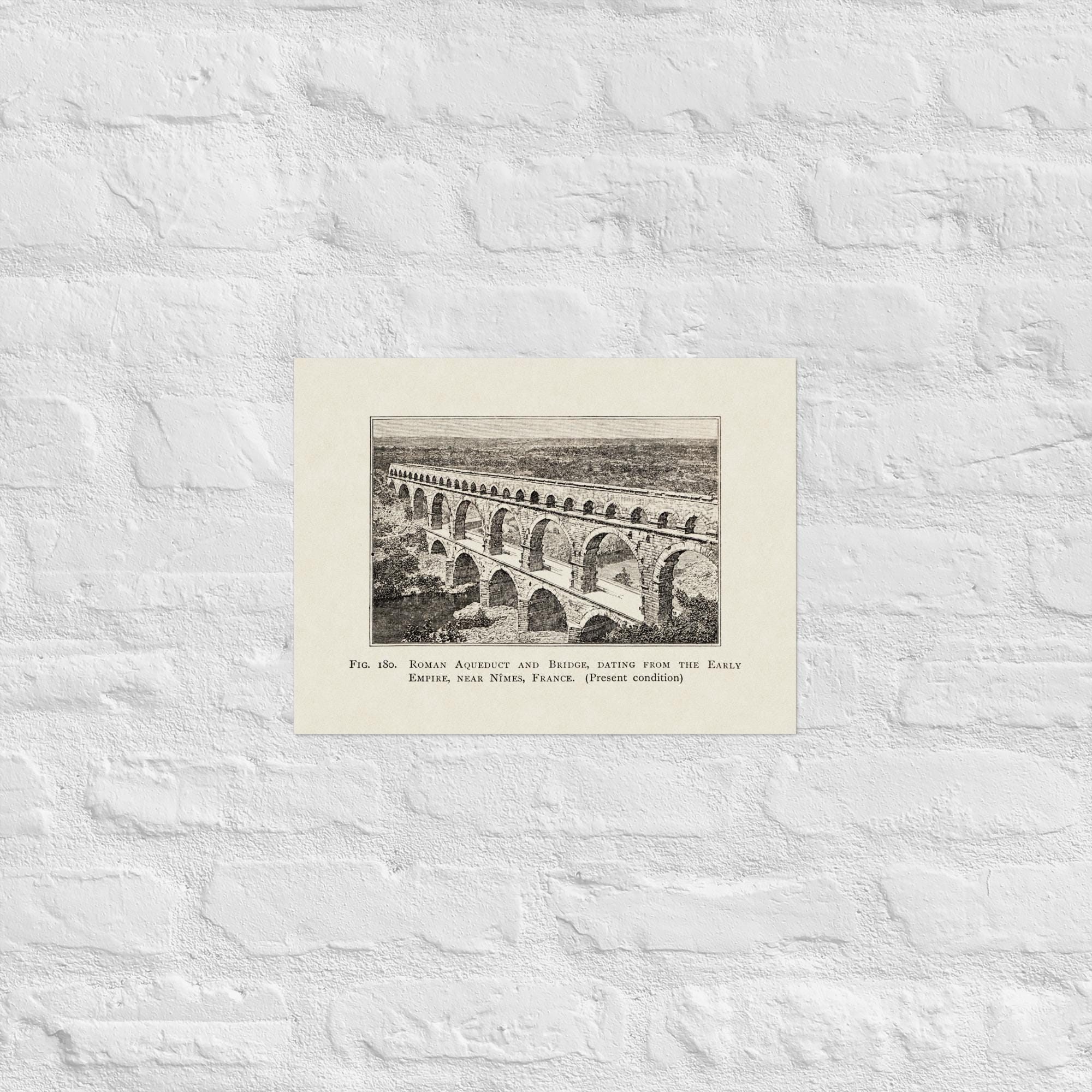 Ancient Stone Roman Aqueduct Picture Poster - Etsy