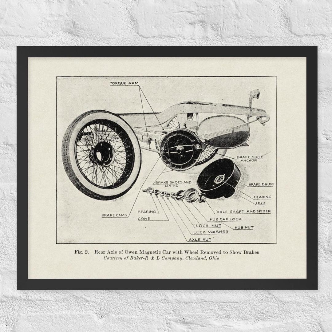 Antique Early Vintage Car Chassis Frame Roadster Axle Brake Design ...