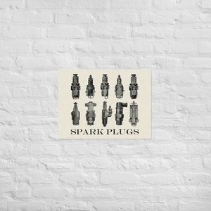 Vintage Spark Plug Poster Chart - Etsy