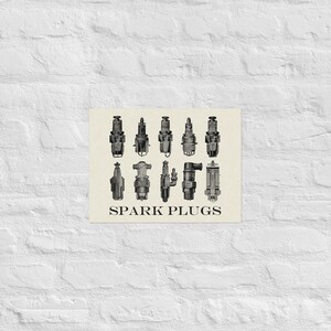 Vintage Spark Plug Poster Chart - Etsy