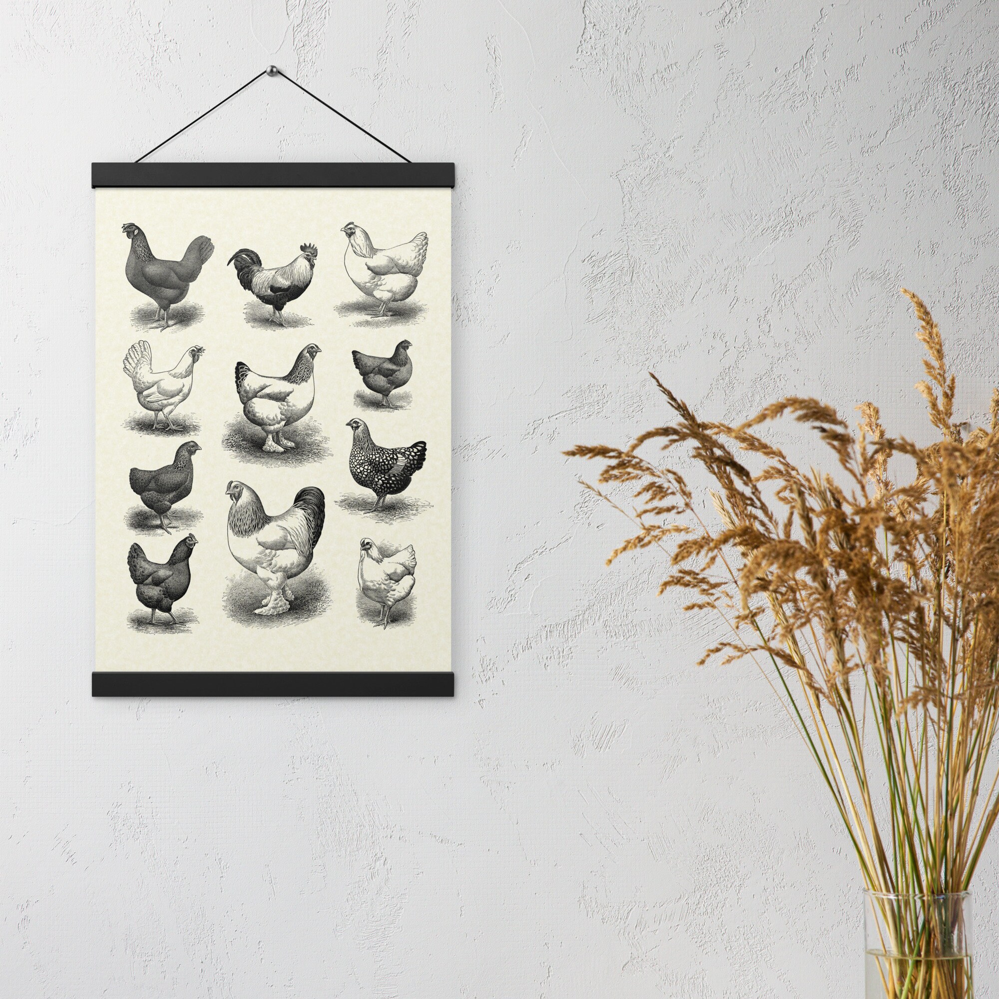 Chicken Hen Rooster Farm - Poster Print With Hangers - Etsy