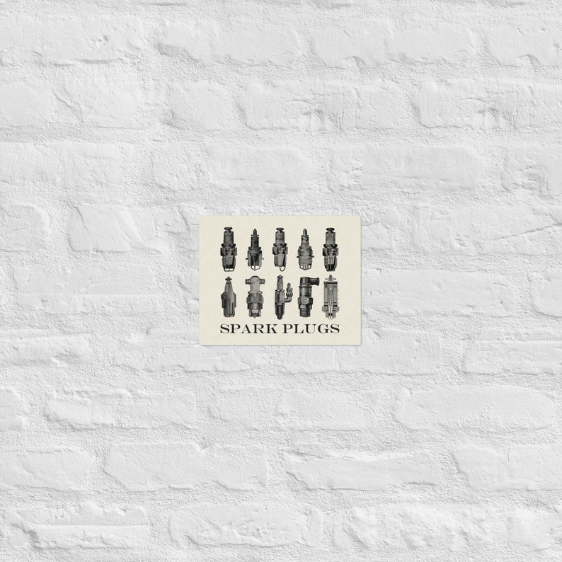 Vintage Spark Plug Poster Chart - Etsy
