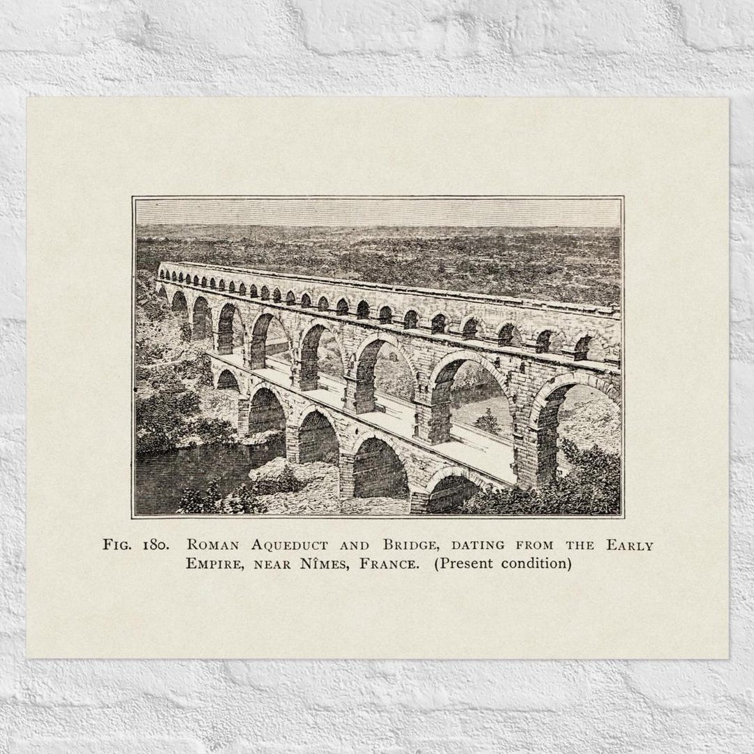 Ancient Stone Roman Aqueduct Picture Poster - Etsy
