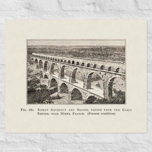 Ancient Stone Roman Aqueduct Picture Poster - Etsy
