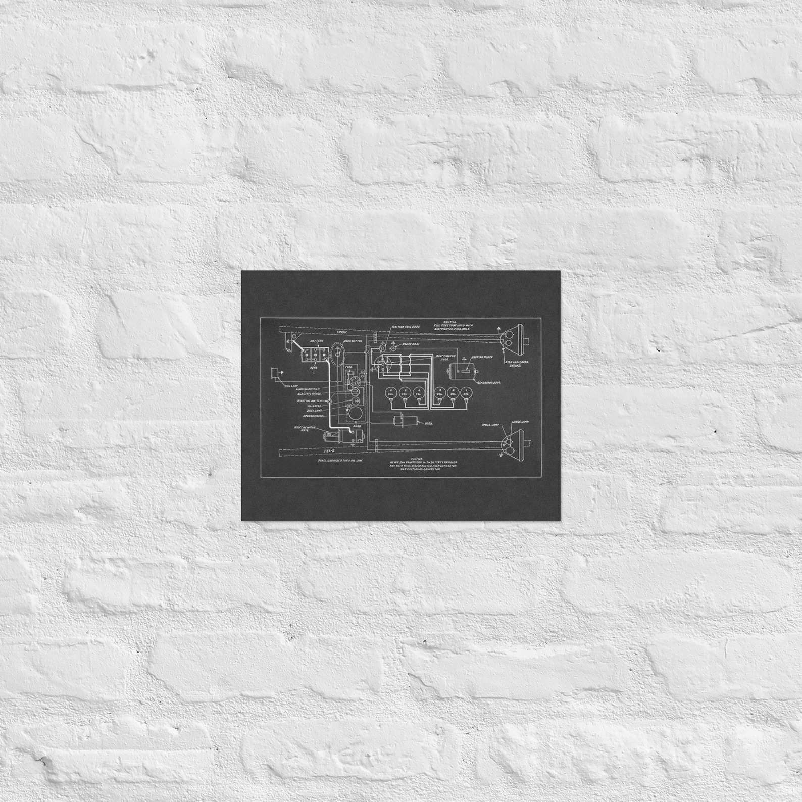 Electrical Industrial Automotive Wiring Diagram - Poster Print - Etsy
