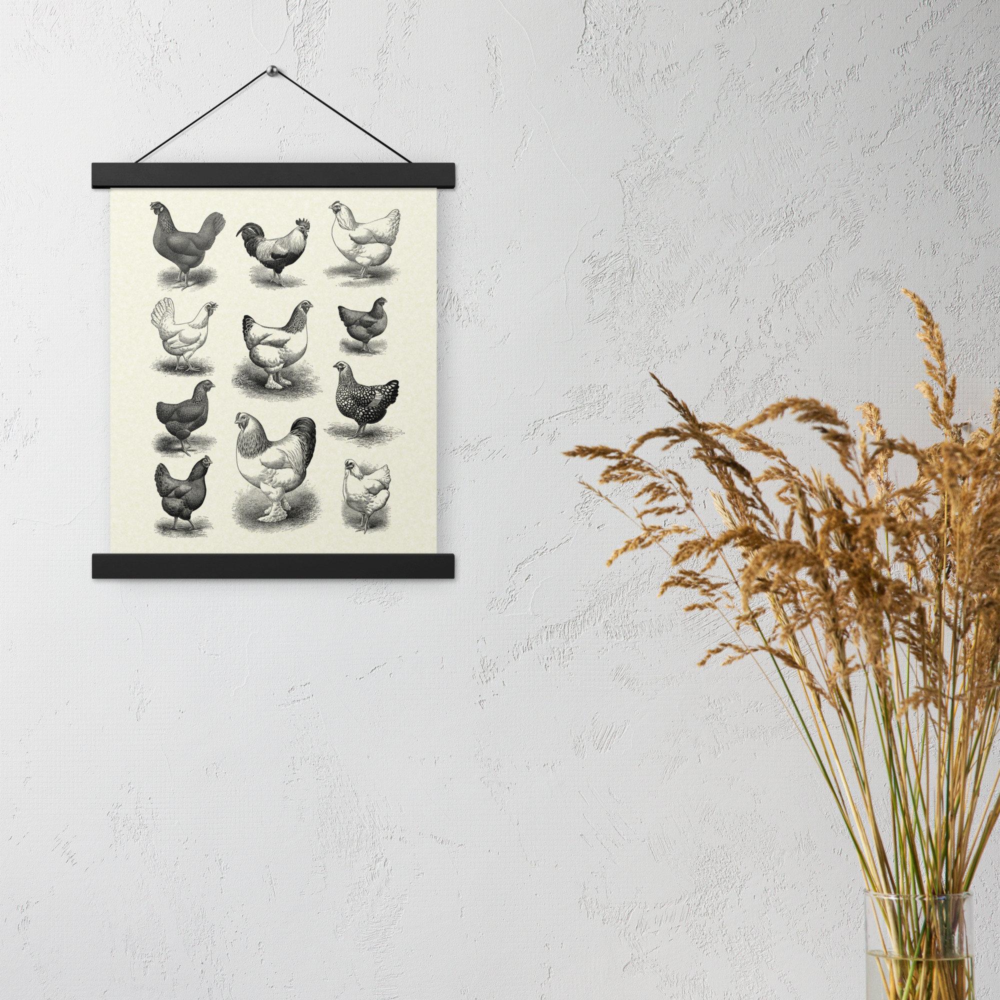 Chicken Hen Rooster Farm - Poster Print With Hangers - Etsy
