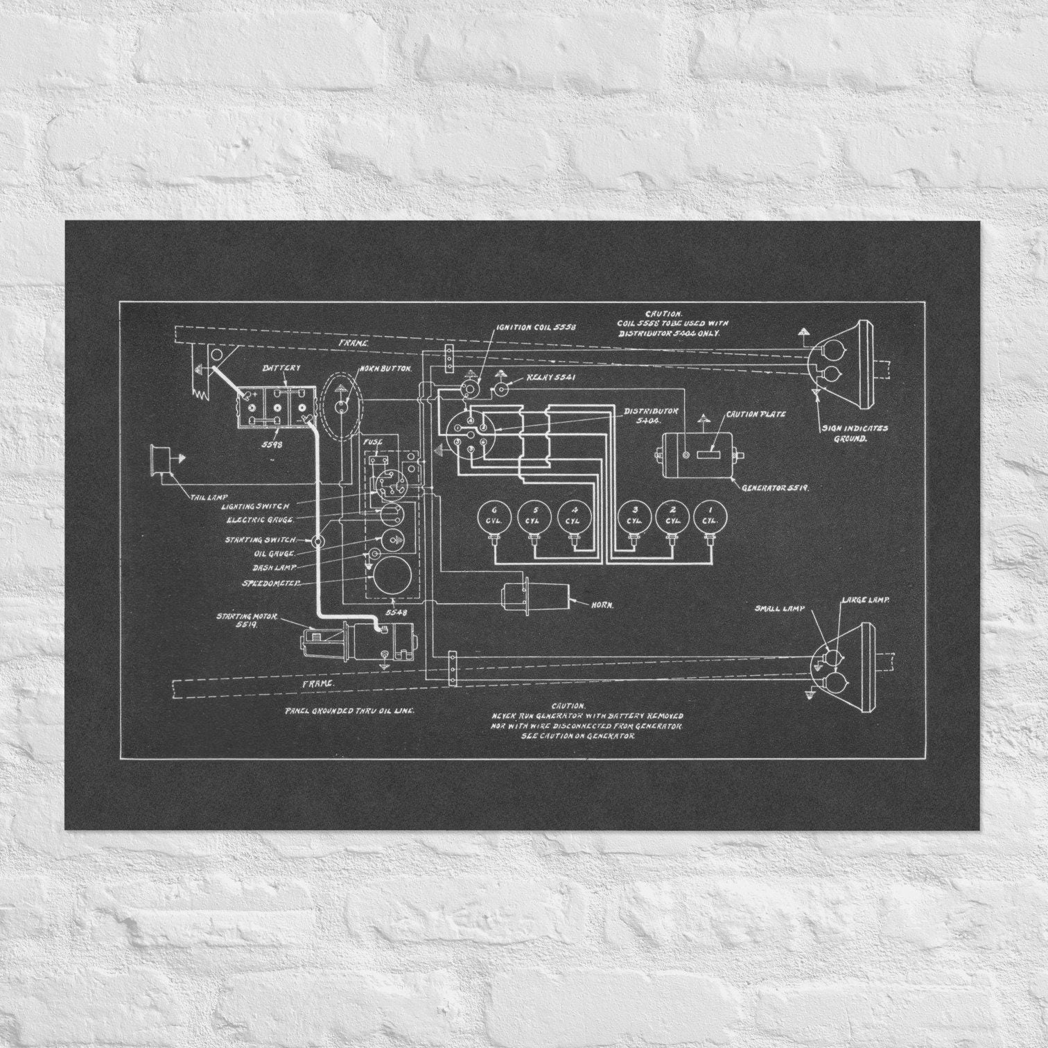 Electrical Industrial Automotive Wiring Diagram - Poster Print - Etsy