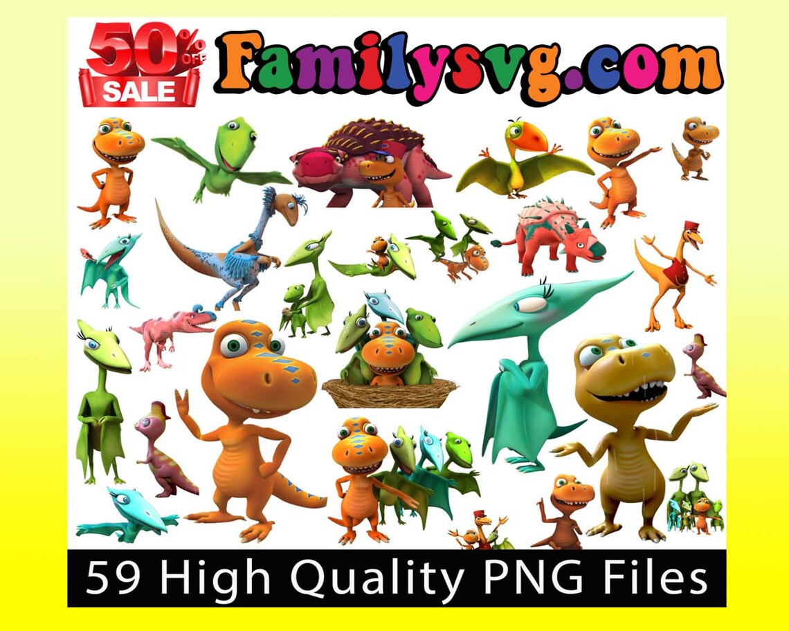 59 Dinosaur Train Clipart PNG Images 300dpi Digital Clip - Etsy