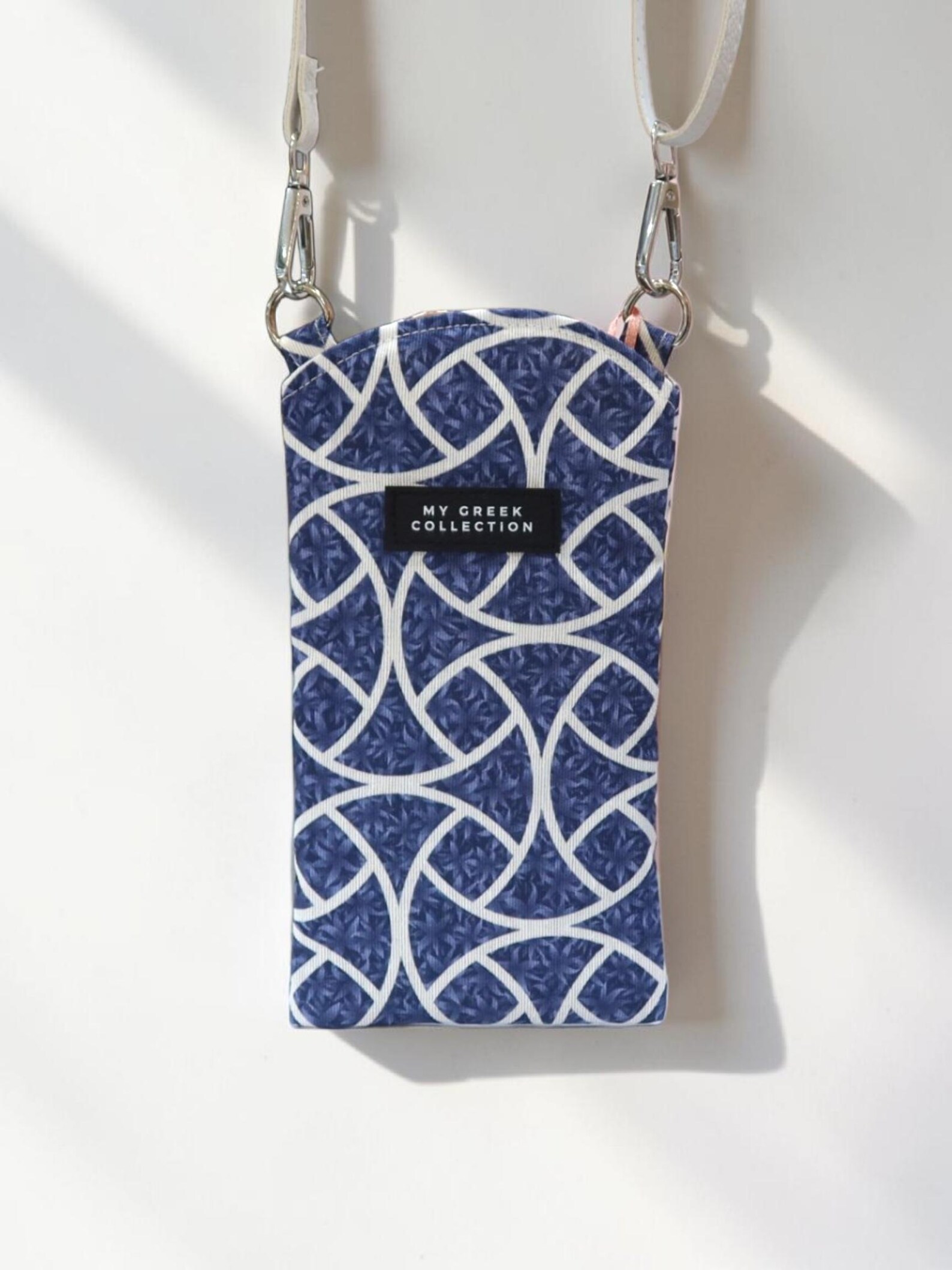 Handmade Blue Design Mobile Phone Pouch Crossbody Bag, Fabric Cell ...