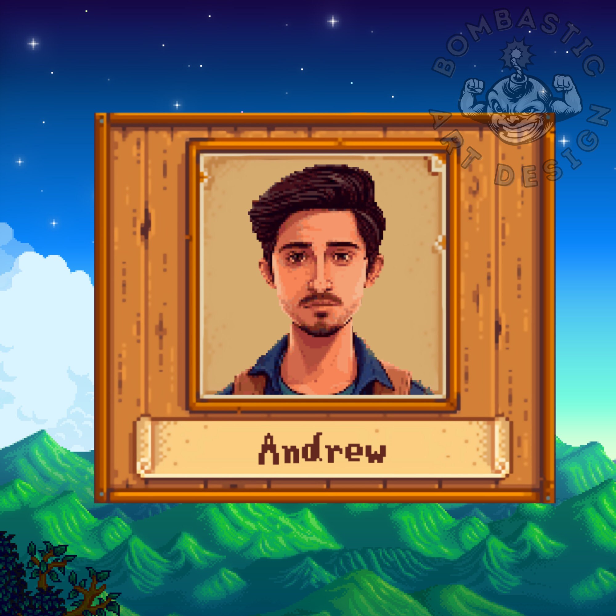 Custom Stardew Valley Portrait Poster Print Pixel Art T Etsy