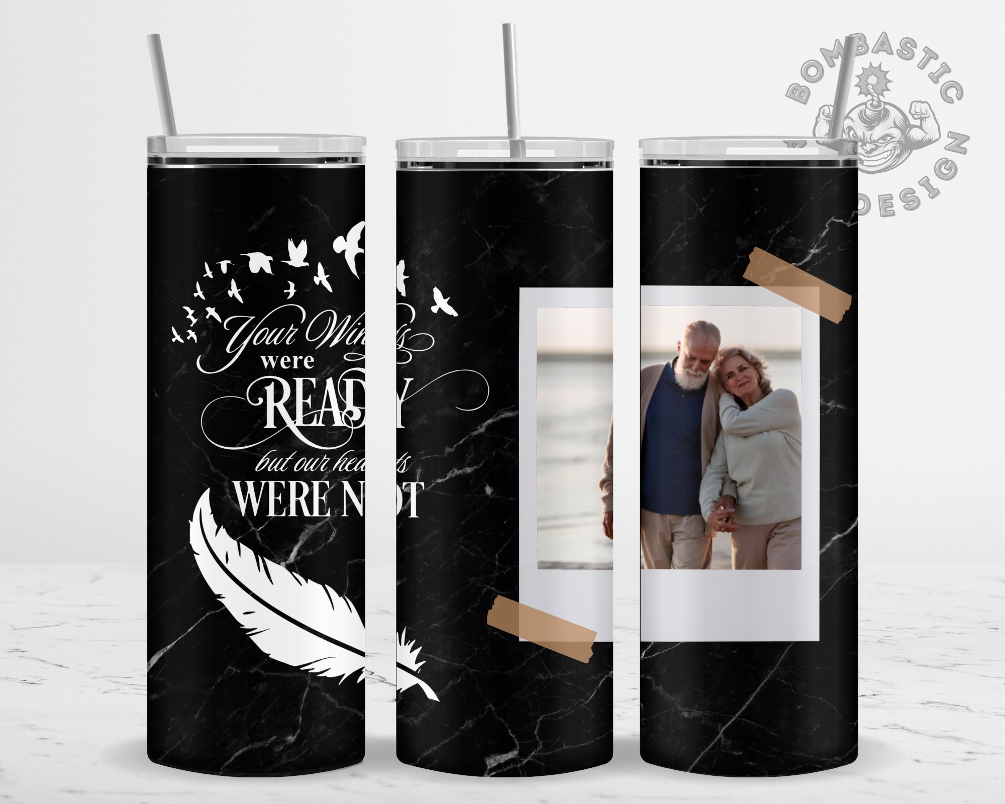 Memorial Tumbler Wrap Sublimation PNG, Polaroid Photo Tumbler Wrap ...