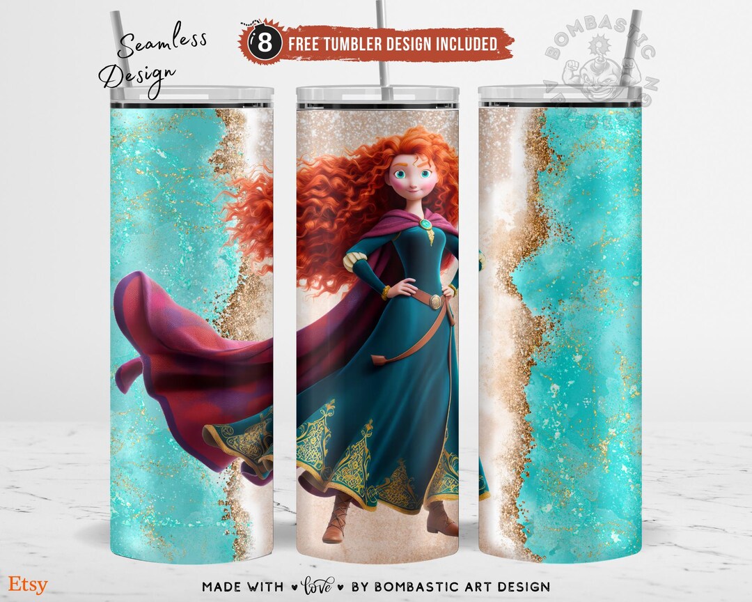 Brave Spirit Princess Inspired Tumbler Wrap 20oz, Courageous Archery ...