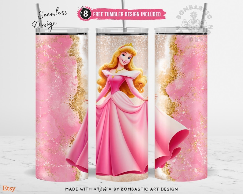 Beautiful Dreamer Princess Inspired Tumbler Wrap 20oz, Magical Sleeping ...