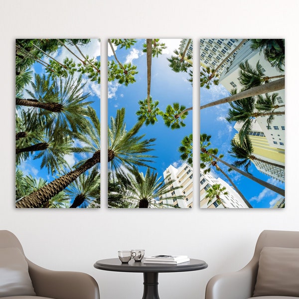 Blue Palm Print - Etsy