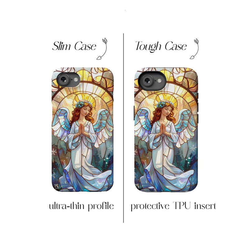 Angel Stained Glass Phone Case: Christian Christmas iPhone Samsung ...