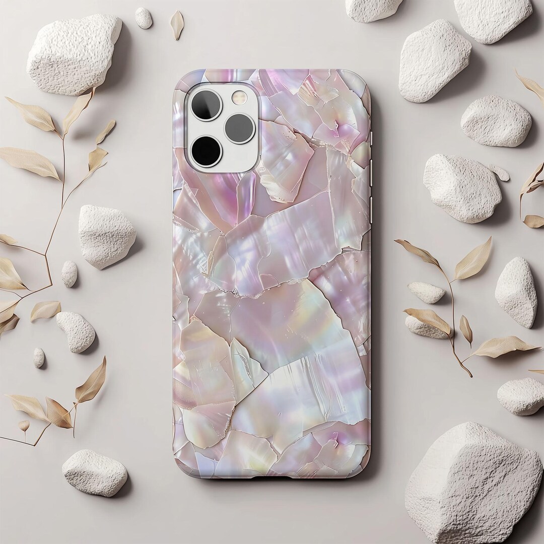 Mother-of-pearl Seashell Phone Case, Pink Pearl Phone Case, Coastal ...