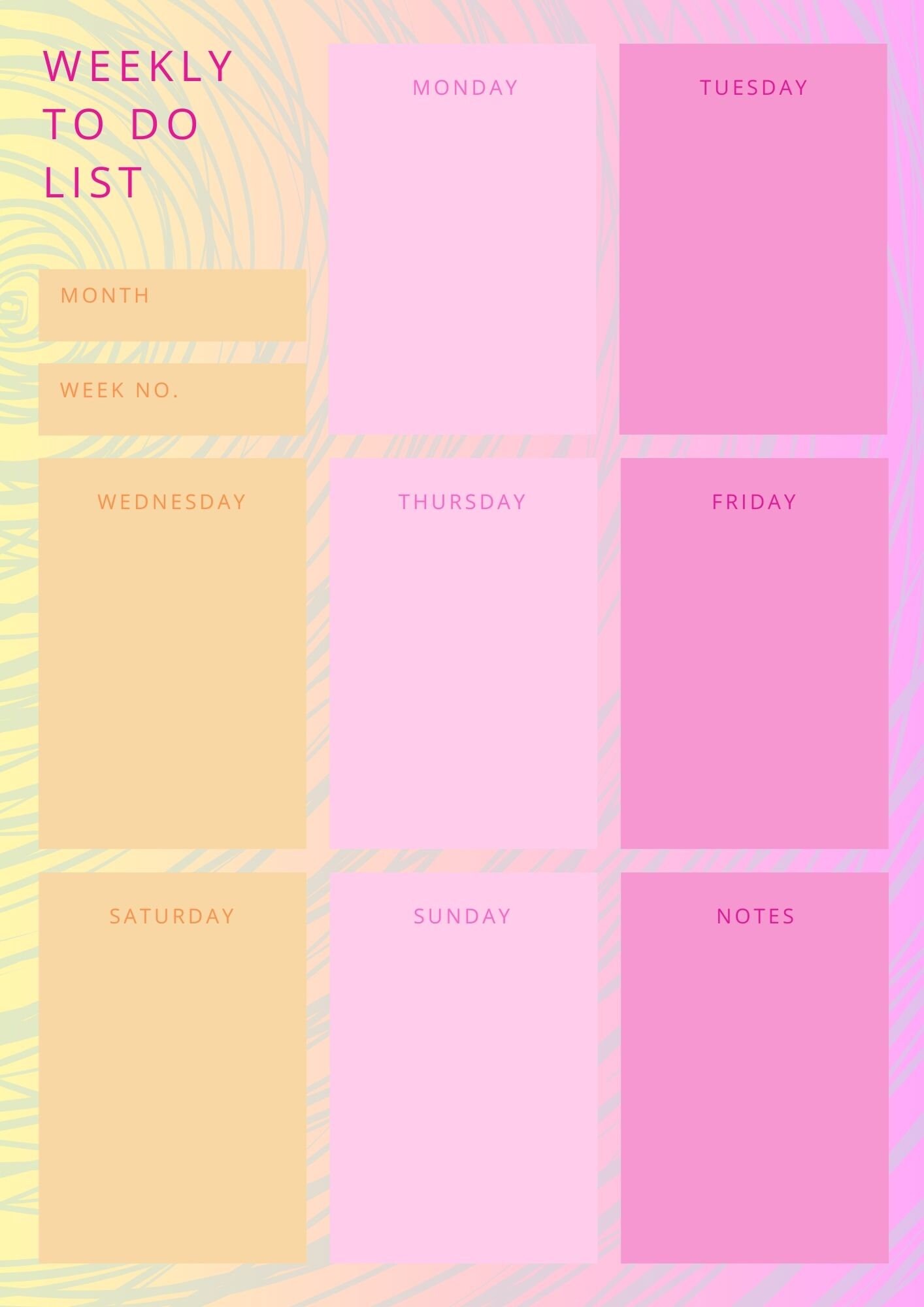 Digital Weekly to Do List - Etsy