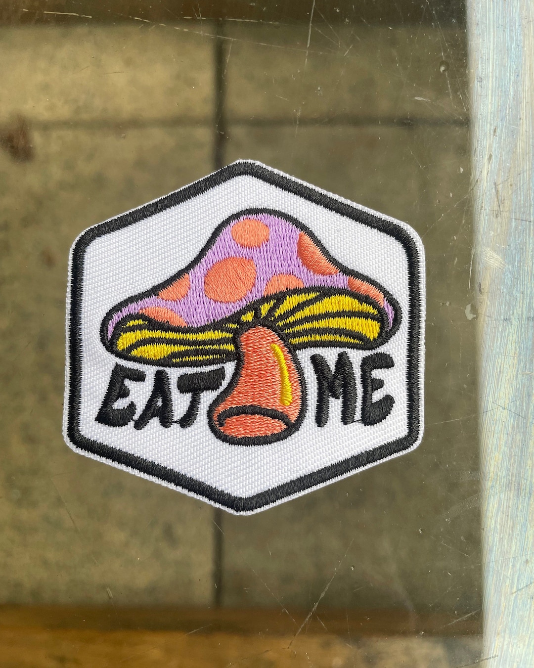 Eat Me Mushroom Patch Iron on Trippy Shroom LSD Hippie Magic Style ...